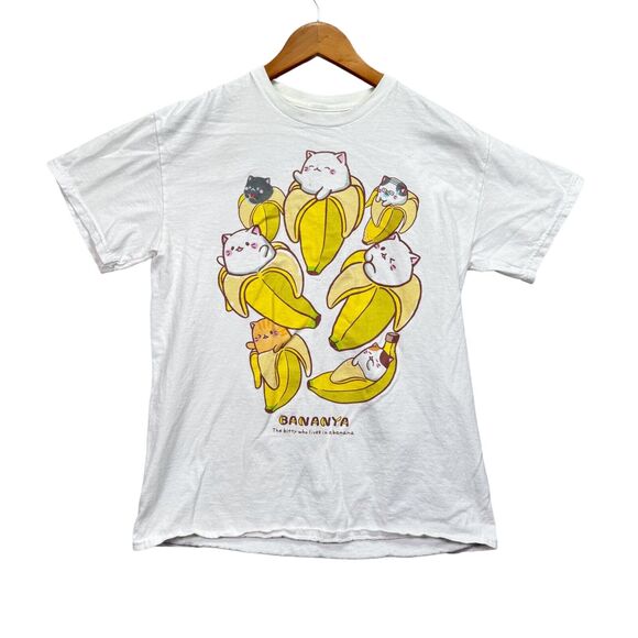 CrunchyRoll | Shirts | Bananya And The Curious Bunch Kitty Lives Banana ...